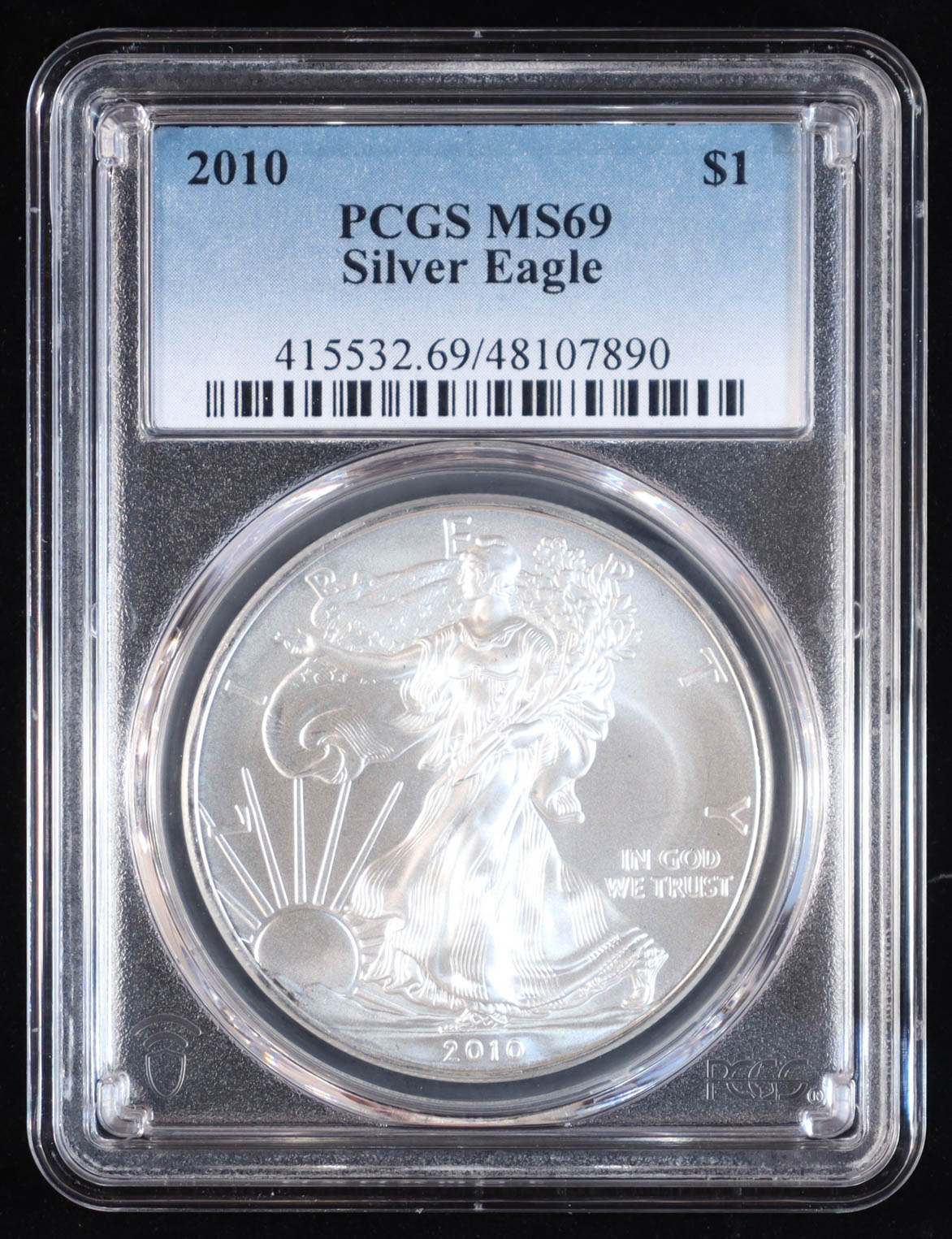 2010 Silver Eagle 1oz. Fine Silver $1 Dollar Coin (PCGS MS69) | Pristine Auction