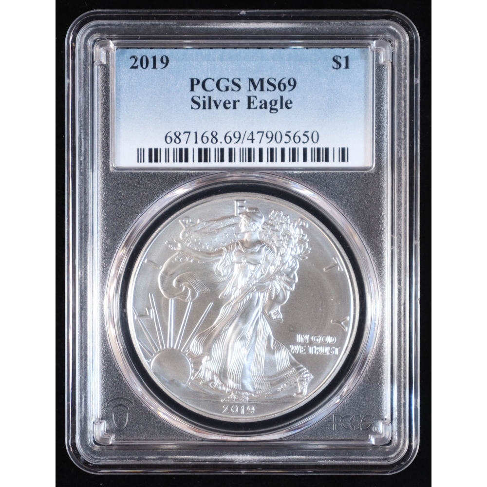 2019 Silver Eagle 1oz. Fine Silver $1 Dollar Coin (PCGS MS69) | Pristine Auction
