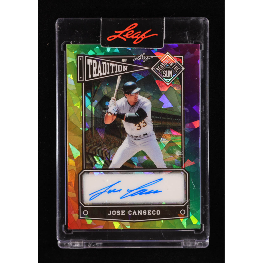 Jose Canseco 2025 Leaf Seasons in the Sun Tradition Crystal Oil Spill # ...
