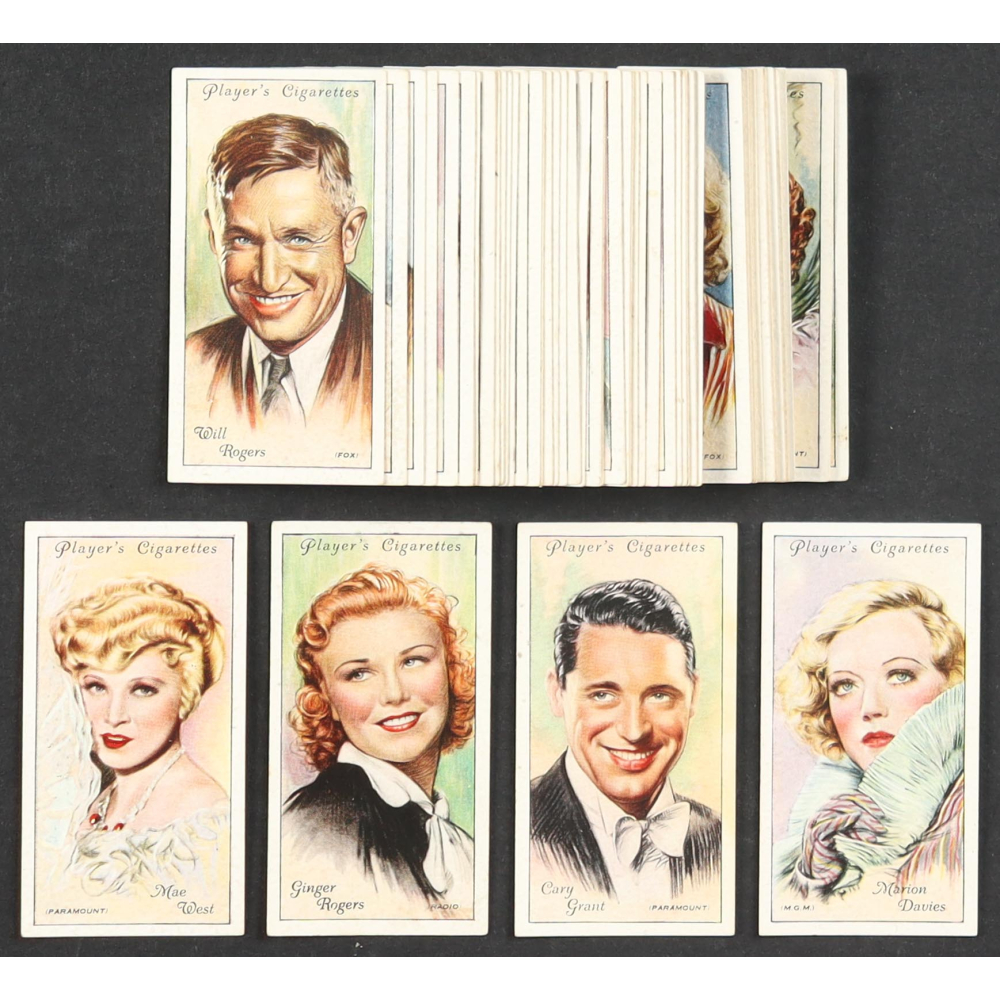 1934 Player's Cigarettes Famous Film Stars Complete Trading Card Set ...