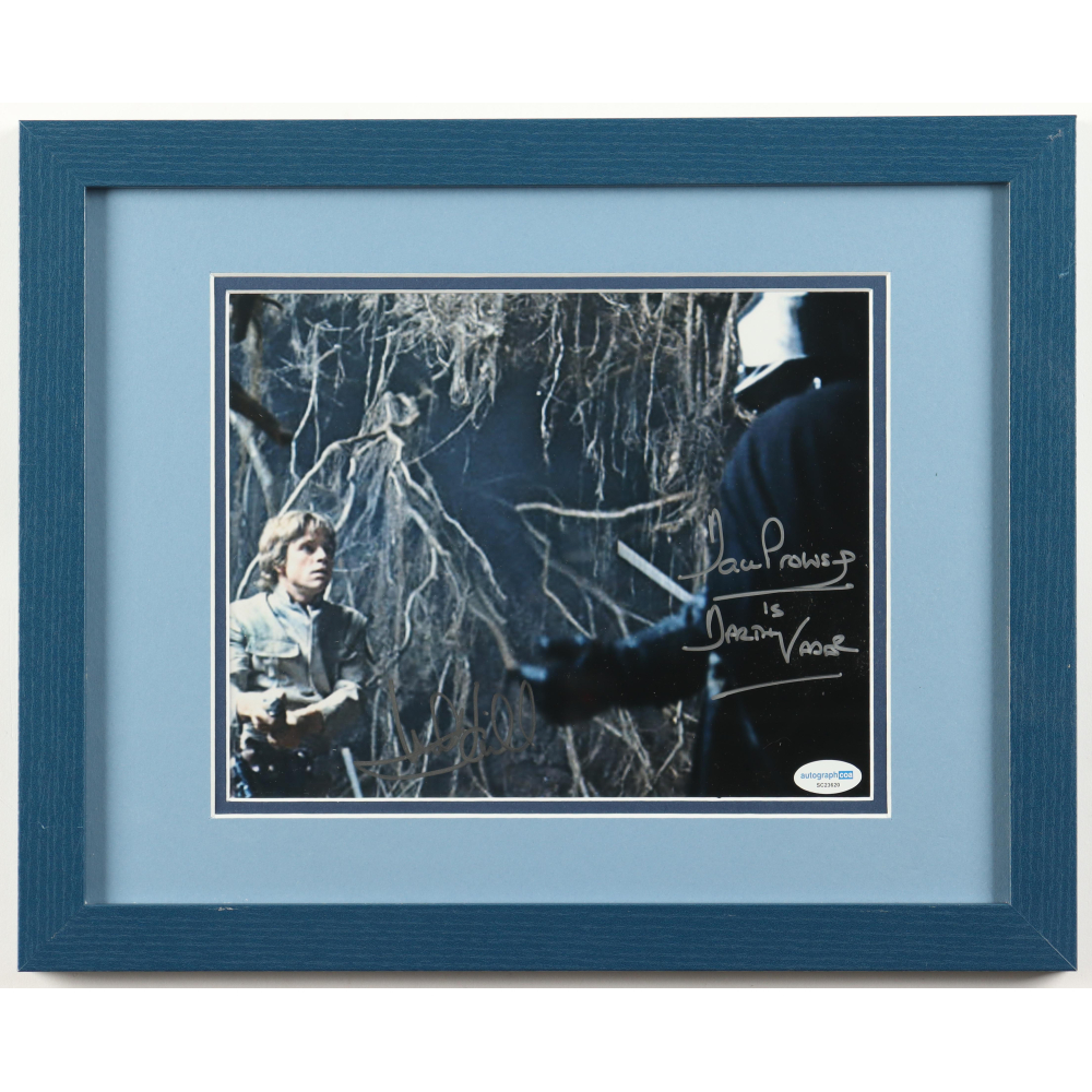 Mark Hamill & Dave Prowse Signed "Star Wars" Custom Framed Photo (ACOA ...