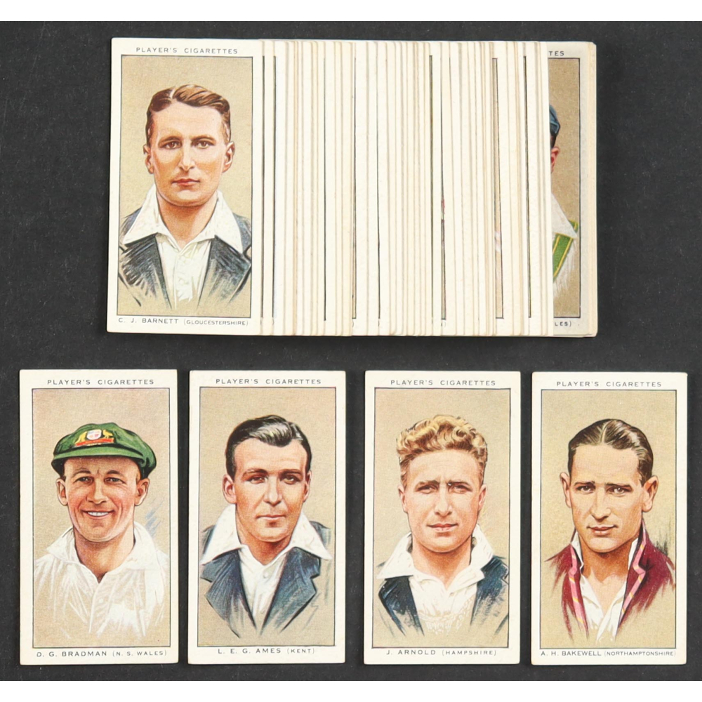 1934 Player's Cigarettes Cricketers Complete Trading Card Set With (50 ...
