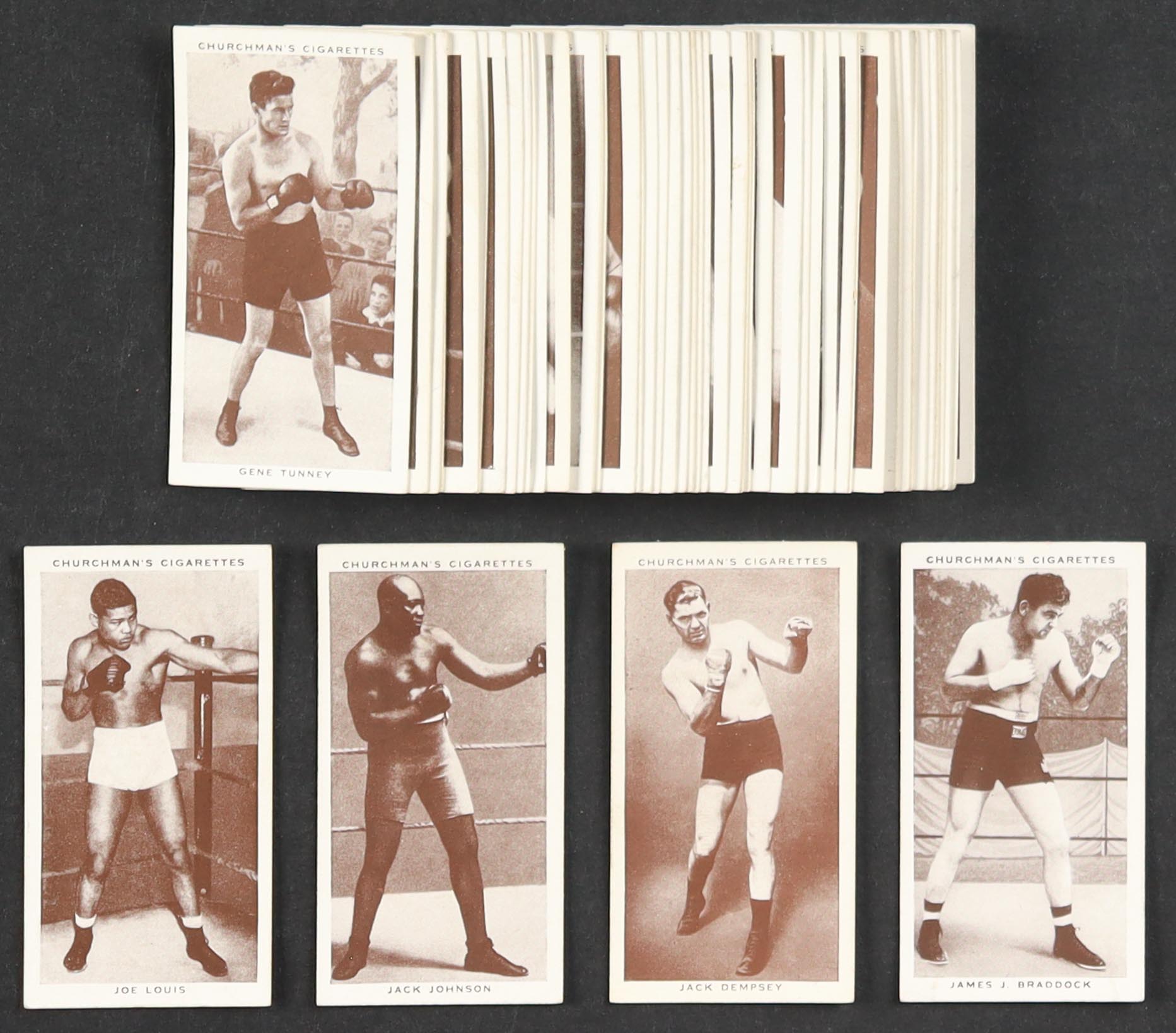 1938 Churchman's Cigarettes Boxing Personalities Complete Trading Card ...