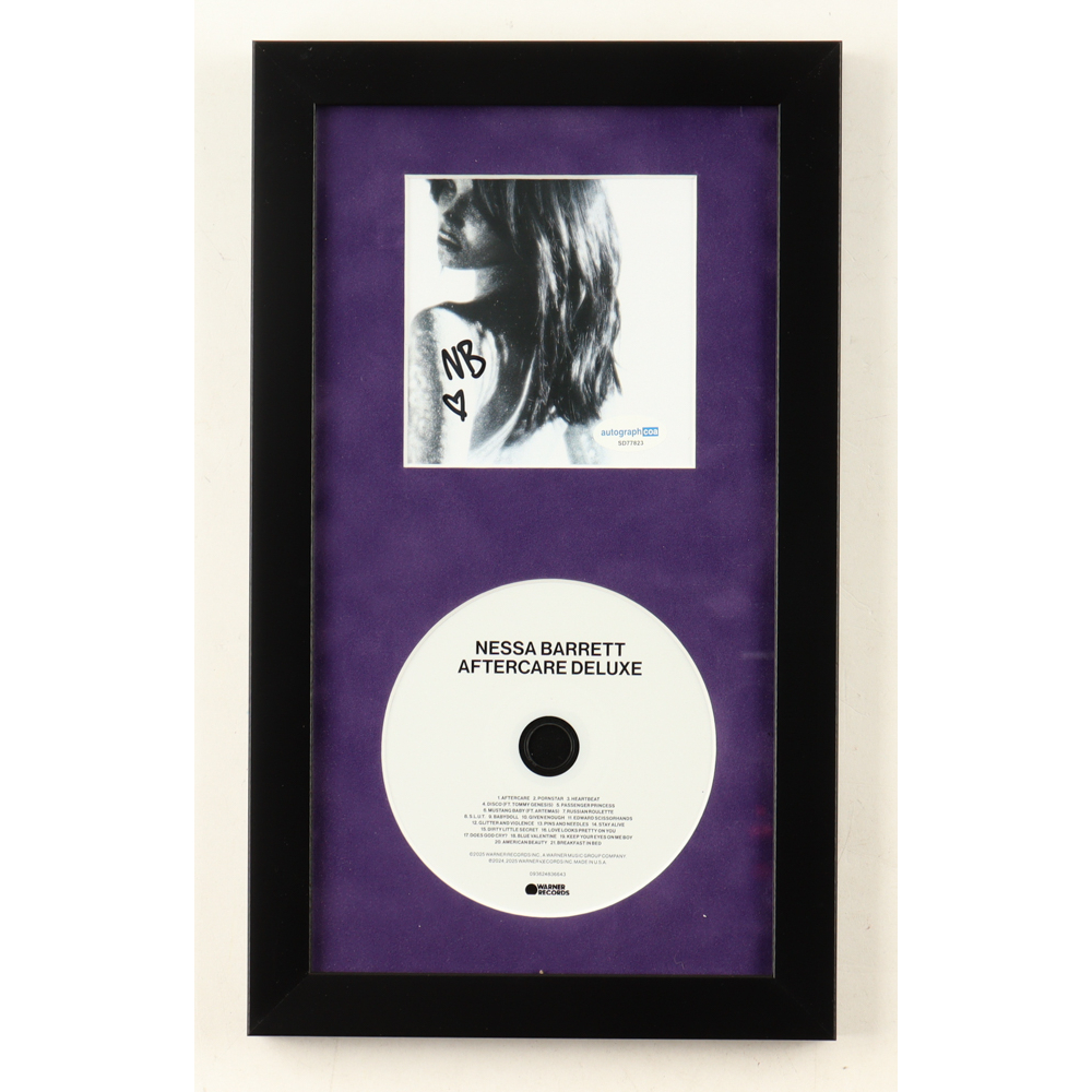 Nessa Barrett Signed "Aftercare Deluxe" Custom Framed Album Insert With ...