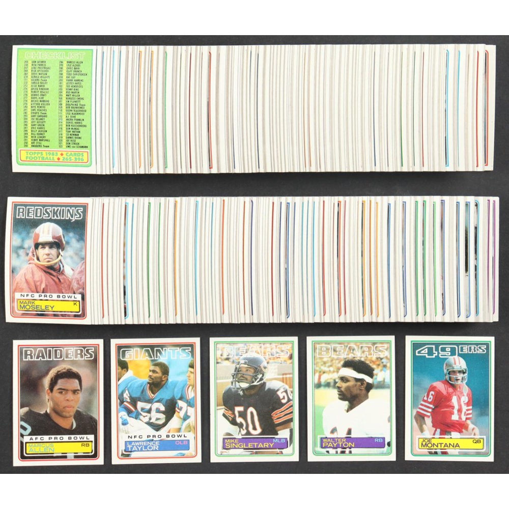 1983 Topps Football Complete Set of (396) Cards with Marcus Allen #294 ...