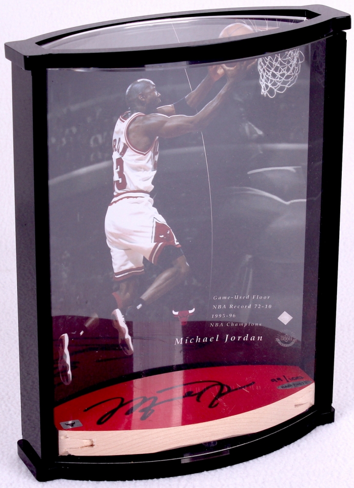 Michael Jordan Signed Limited Edition Game-Used Bulls Floor Section ...