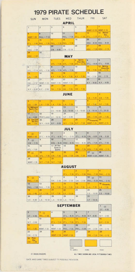1979 Pirates Original Baseball Media Guide | Pristine Auction