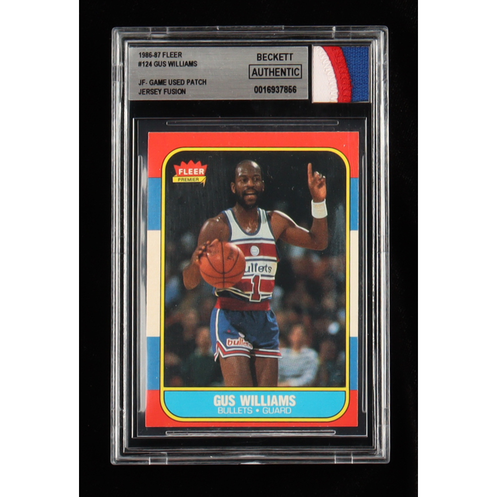 Gus Williams 1986-87 Fleer #124 With Jersey Fusion Game-Used Patch (BGS ...