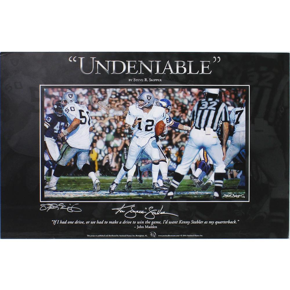 Ken Stabler Raiders "Undeniable" 11x17 Steve Skipper Collection Poster | Pristine Auction