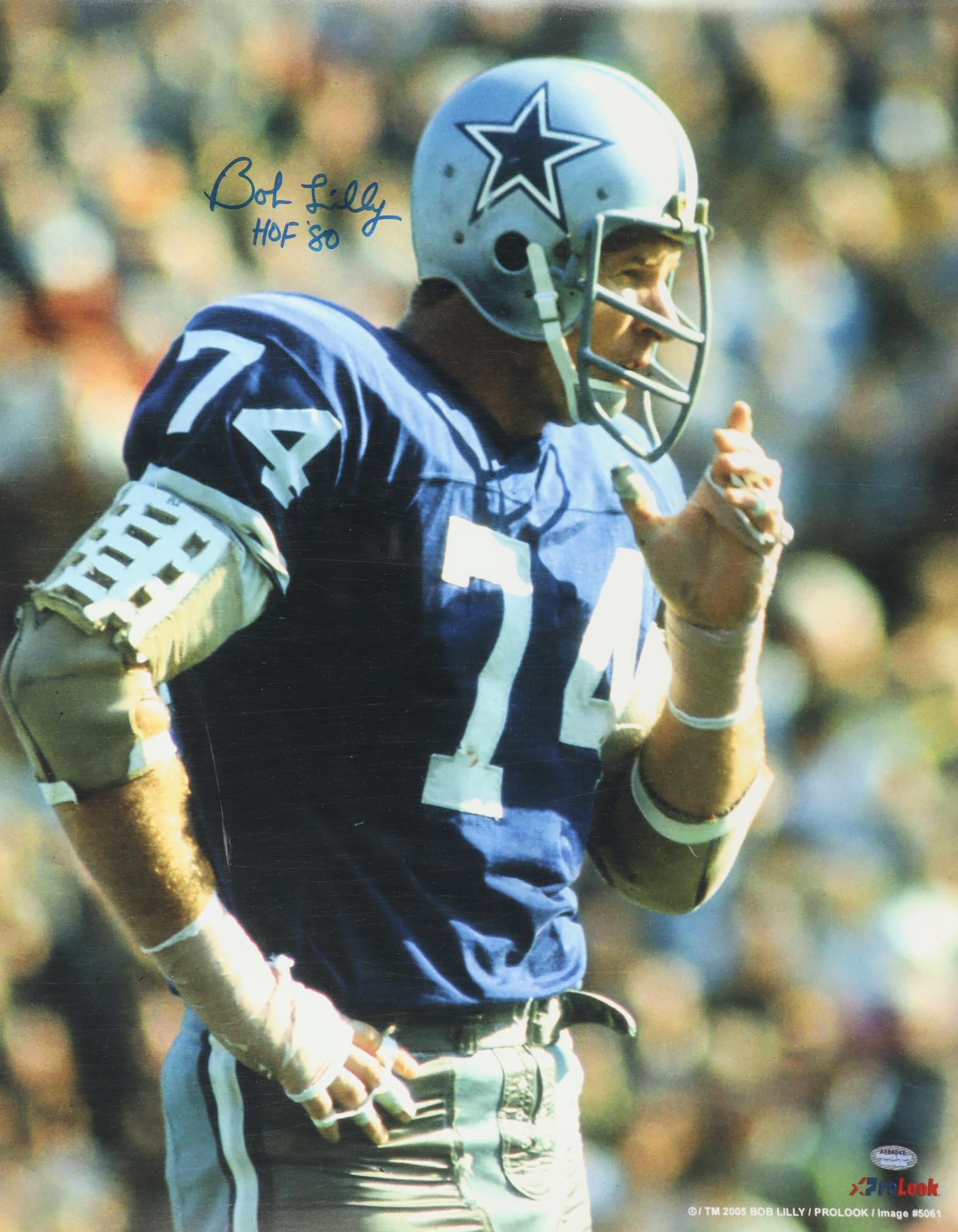 Bob Lilly Signed Cowboys 16x20 Photo Inscribed "HOF '80" (Schwartz ...