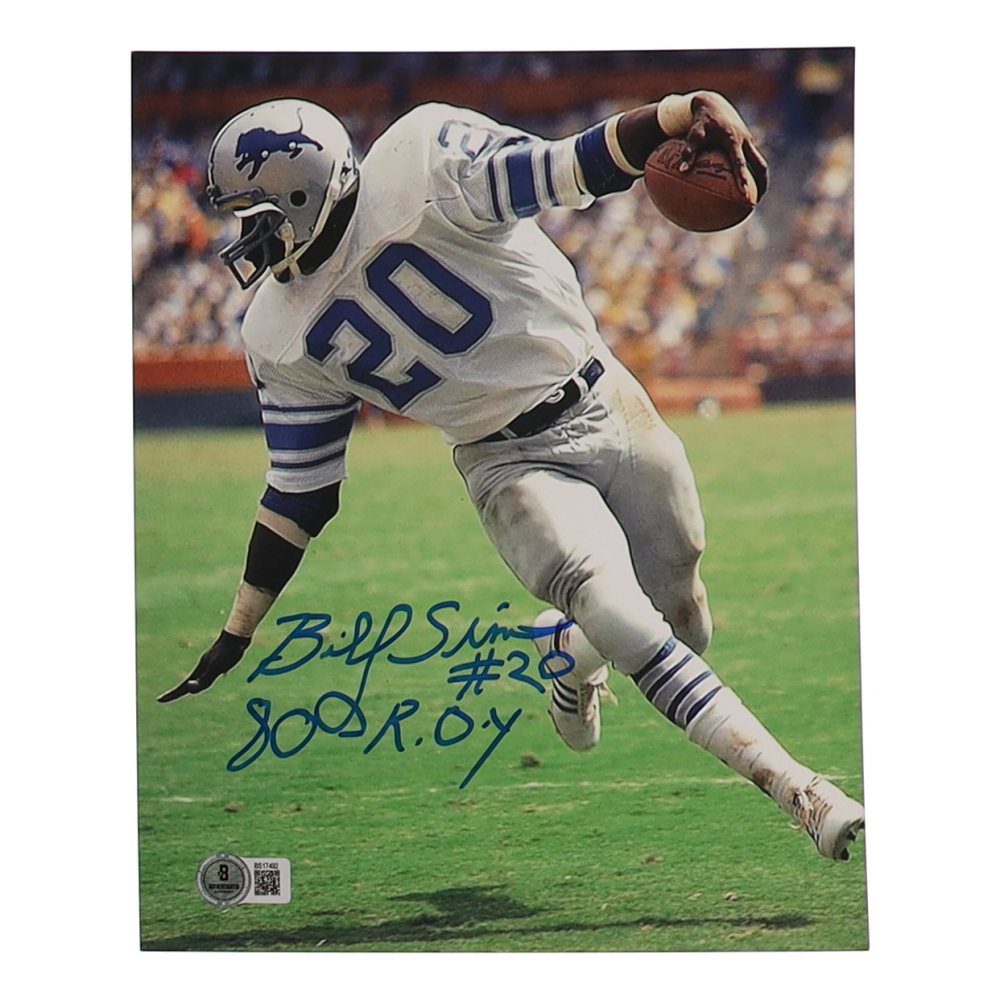 Billy Sims Signed Lions 8x10 Photo Inscribed "80 ROY" (Beckett ...