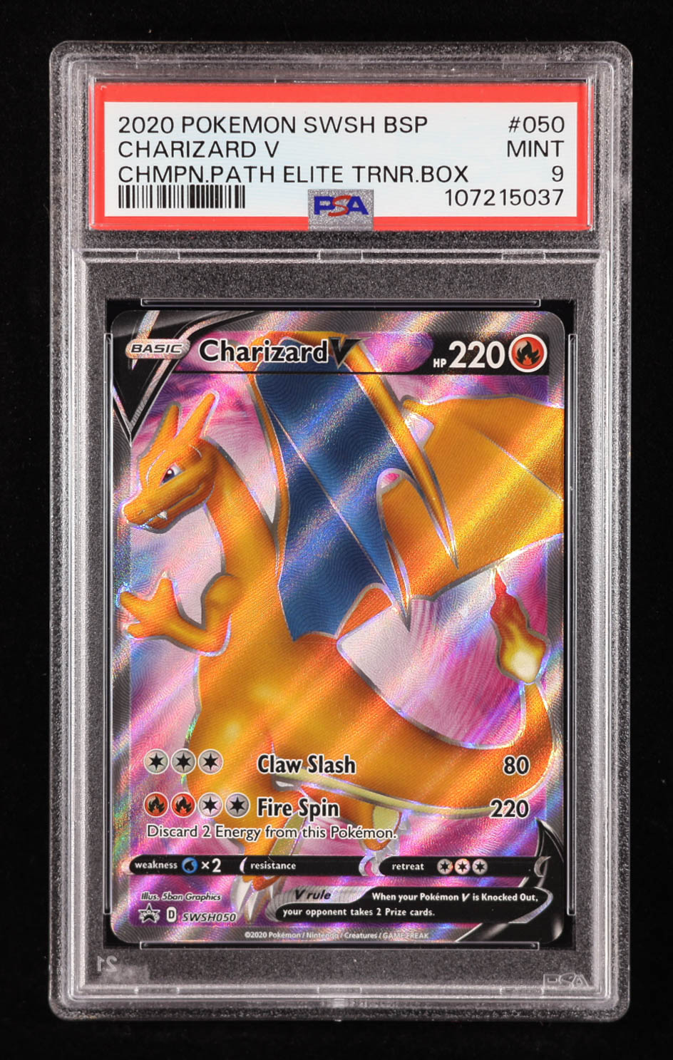Charizard V 2020 Pokemon Sword and Shield Champion's Path Elite Trainer Box Promo #SWSH050 (PSA ...
