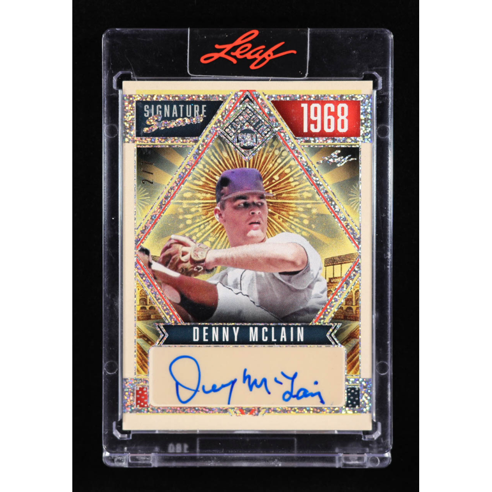 Denny McLain 2025 Leaf Seasons in the Sun Signature Seasons Silver ...
