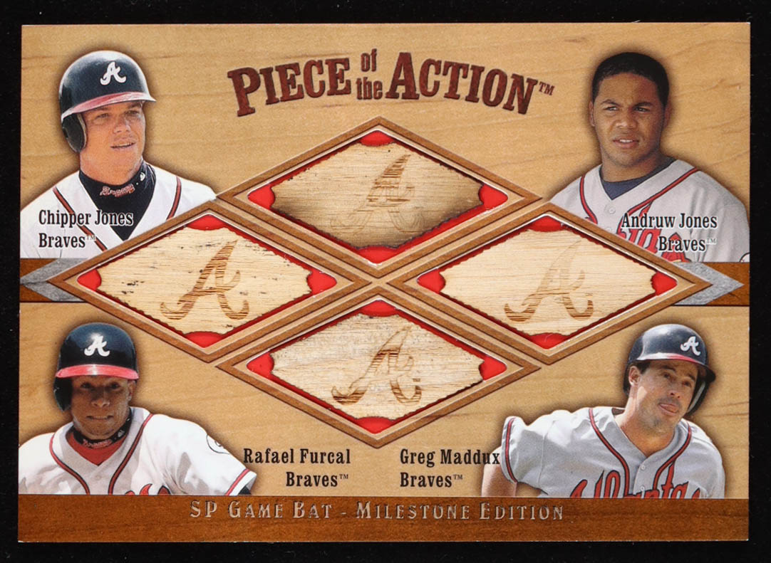 Chipper Jones / Andruw Jones / Rafael Furcal / Greg Maddux 2001 SP Game ...