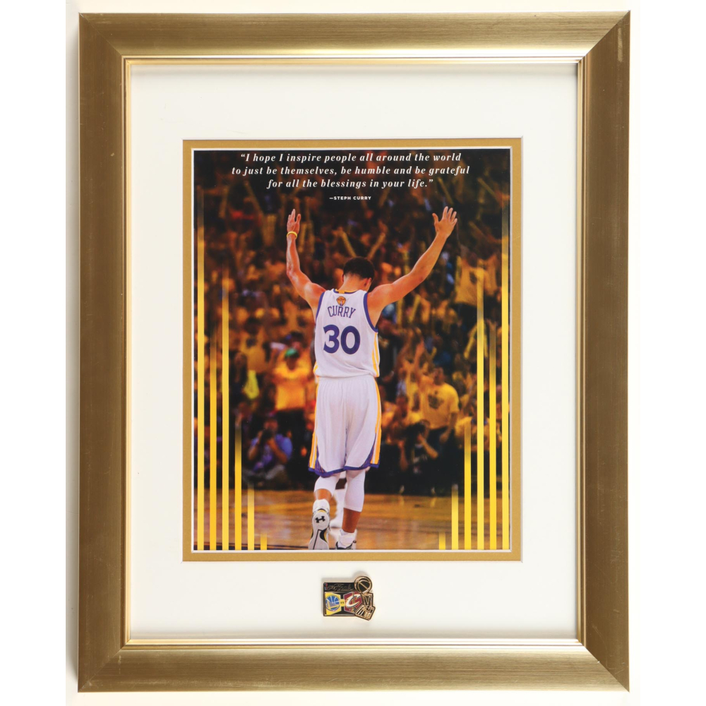 Stephen Curry "I Hope I Inspire" Custom Frame Display With NBA Finals ...