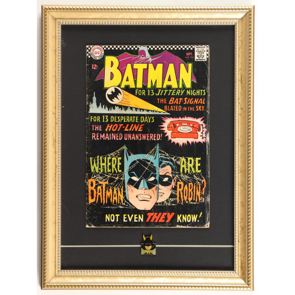 1966 "Batman" Issue #184 DC Custom Framed Comic Book Display With ...
