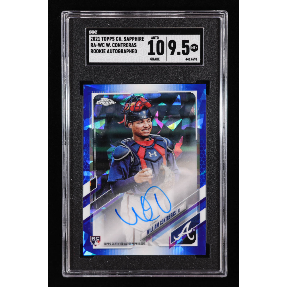 William Contreras 2021 Topps Chrome Sapphire Rookie Autographs #RAWC RC ...