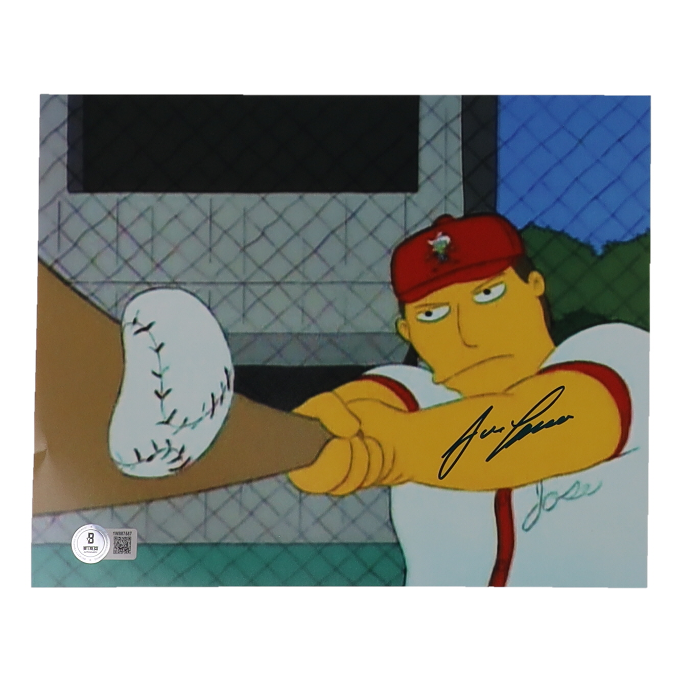 Jose Canseco Signed "The Simpsons" 8x10 Photo (Beckett) | Pristine Auction