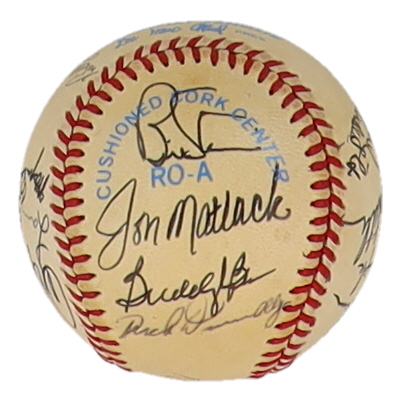OAL Baseball Signed by (20) with Duke Sims, Donn Pall, Buzz Capra ...