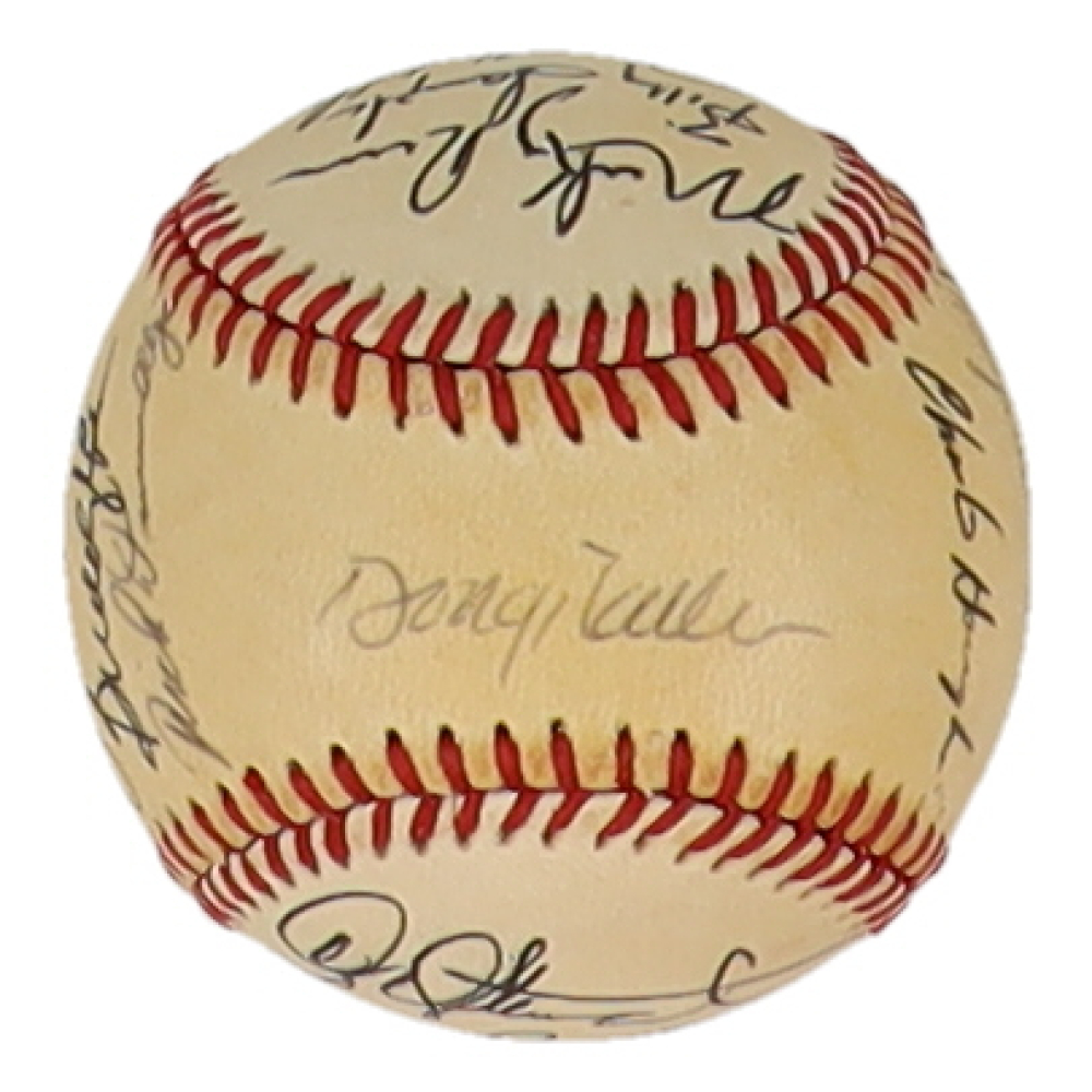 OAL Baseball Signed by (20) with Duke Sims, Donn Pall, Buzz Capra ...
