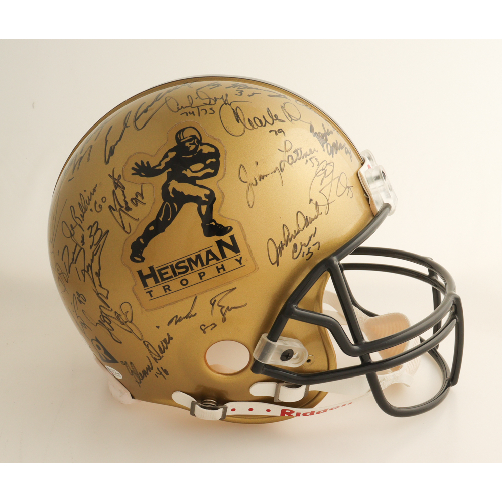 Heisman Trophy Logo Gold Full-Size Authentic Helmet Signed By (27 ...