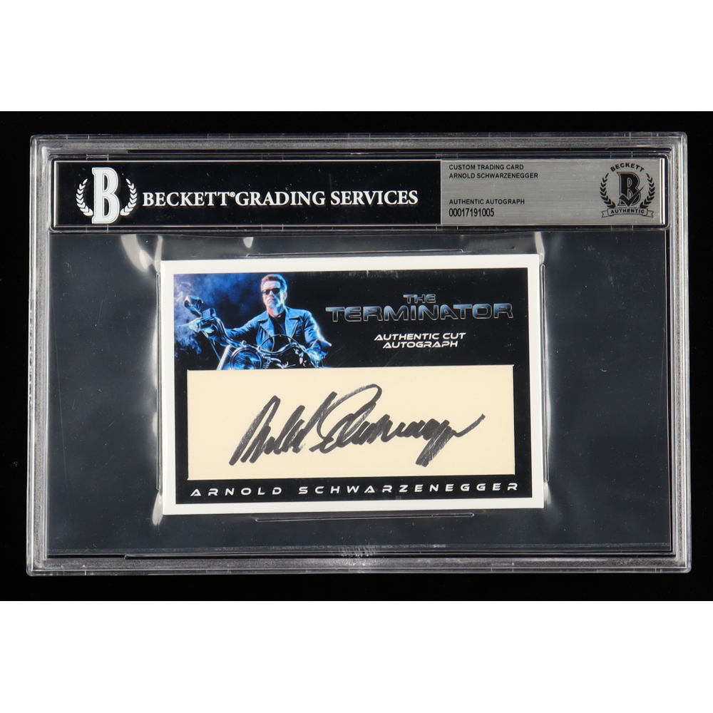 Arnold Schwarzenegger "The Terminator" Custom Cut Autograph Card ...