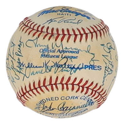 Baseball Signed by (30) with Tony Menendez, Norberto Marin, Sal Rende ...