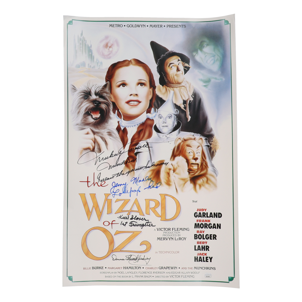 "The Wizard of Oz" 15x24 Movie Poster Photo Signed By (4) with Mickey ...