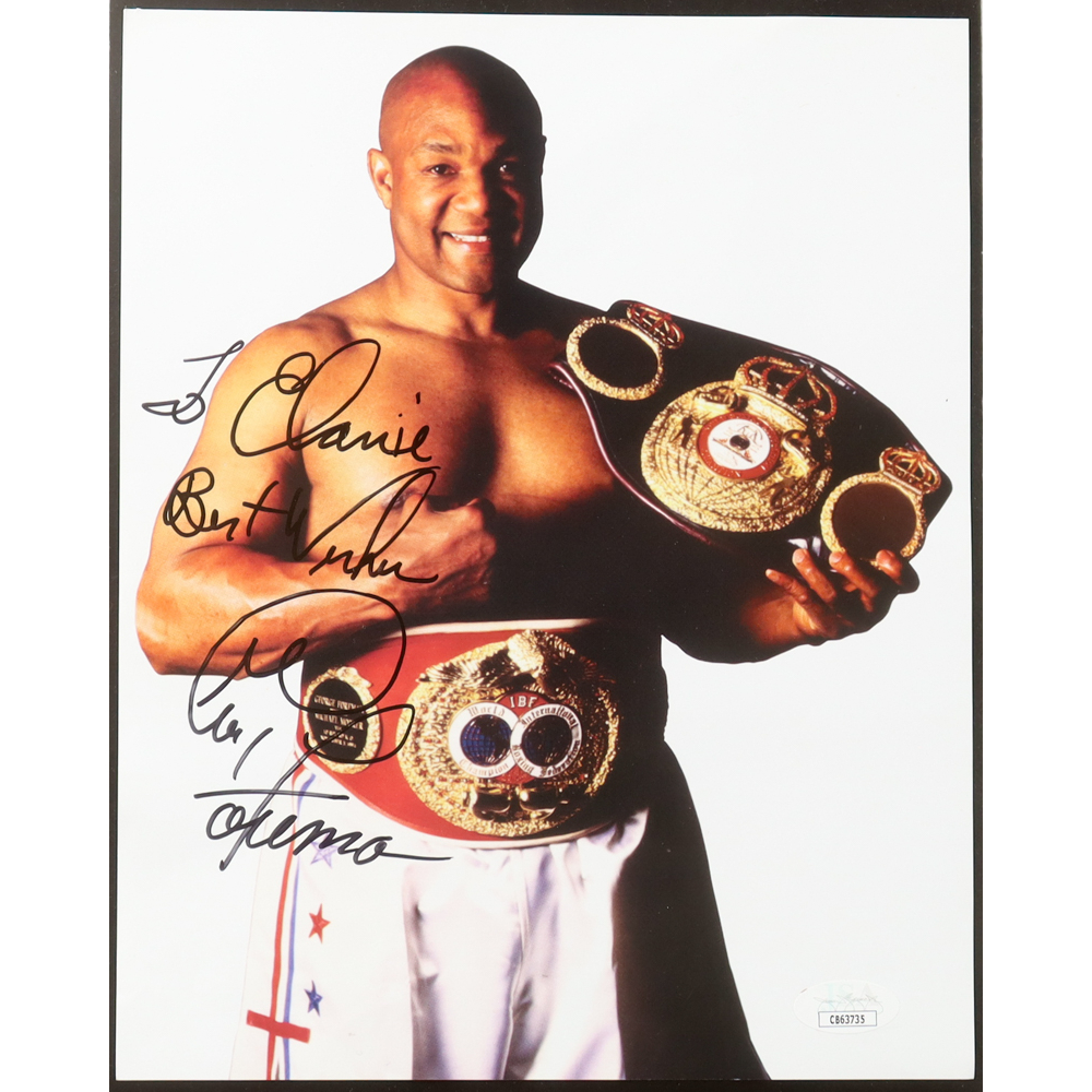 George Foreman Signed 8x10 Photo Inscribed "Best Wishes" (JSA ...