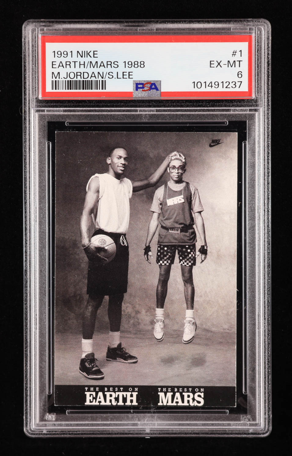 Michael Jordan / Spike Lee 1991 Nike #1 Earth / Mars 1988 (PSA 6 ...