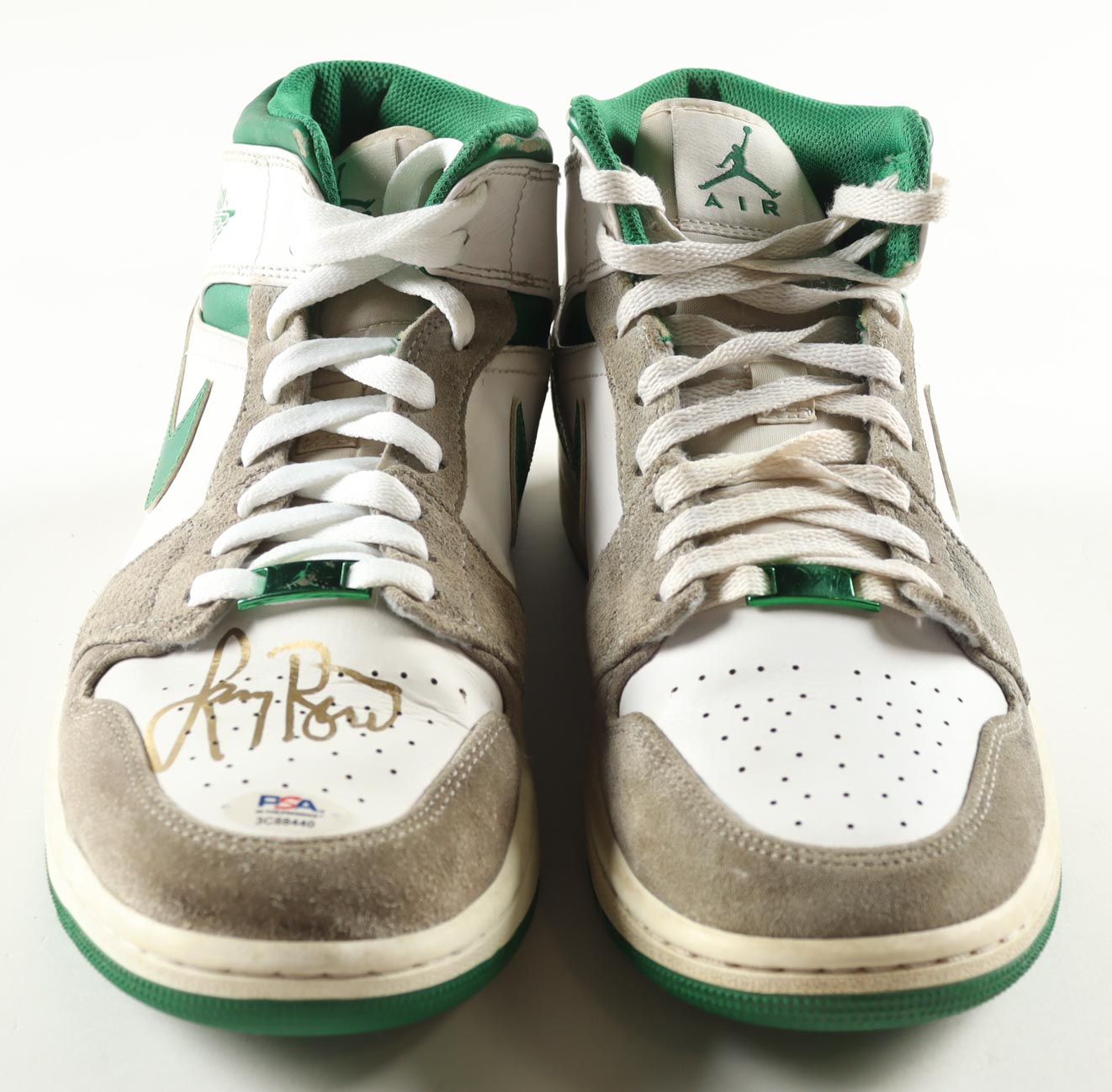 Larry Bird Signed Pair Of Nike Air Jordan Basketball Shoes (PSA ...