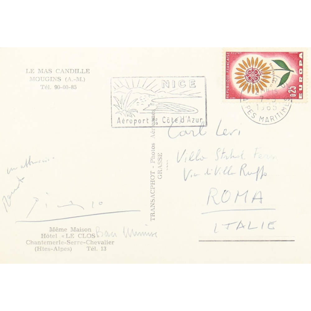Pablo Picasso Signed Vintage Postcard (JSA) | Pristine Auction