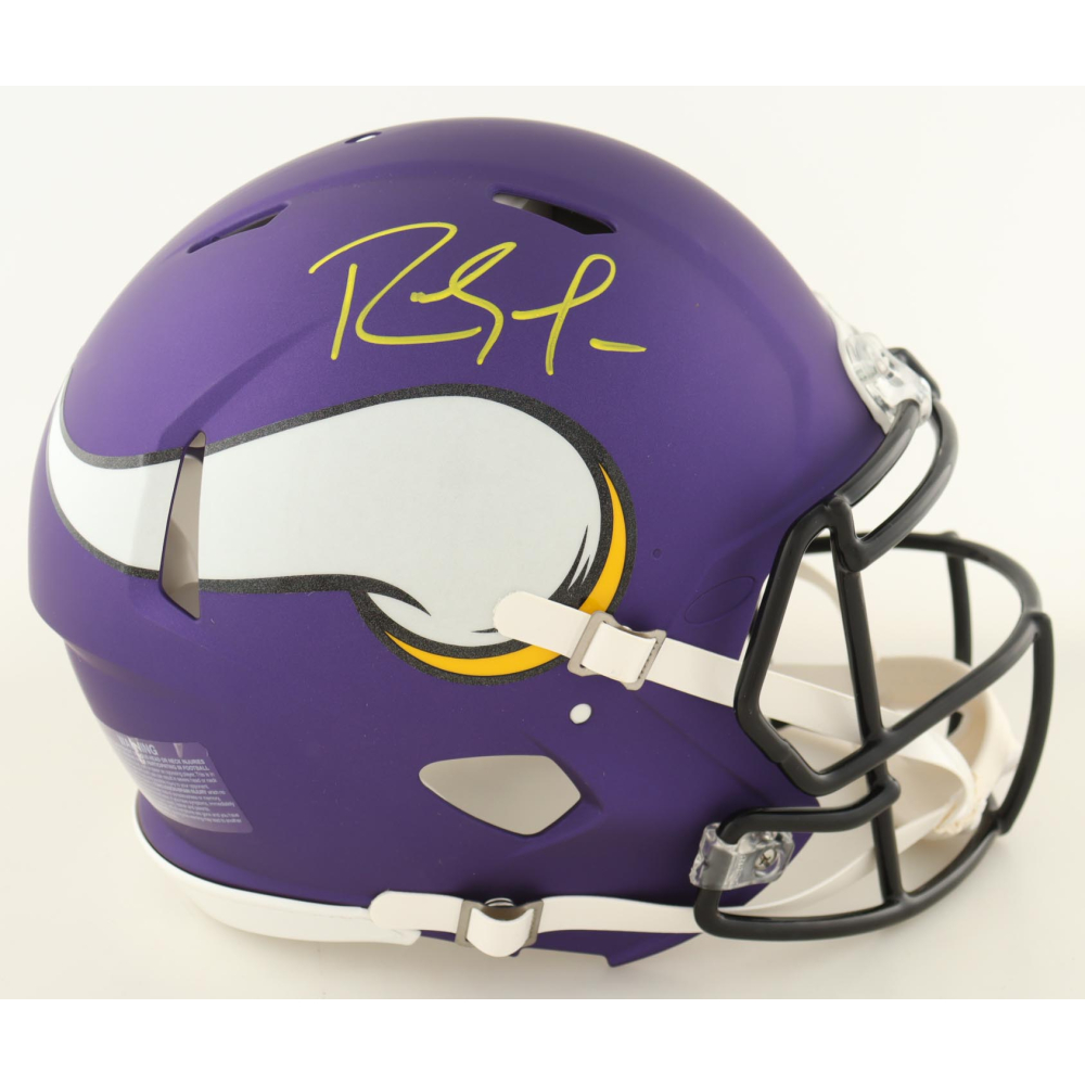 Randy Moss Signed Vikings Full-Size Authentic On-Field Speed Helmet ...