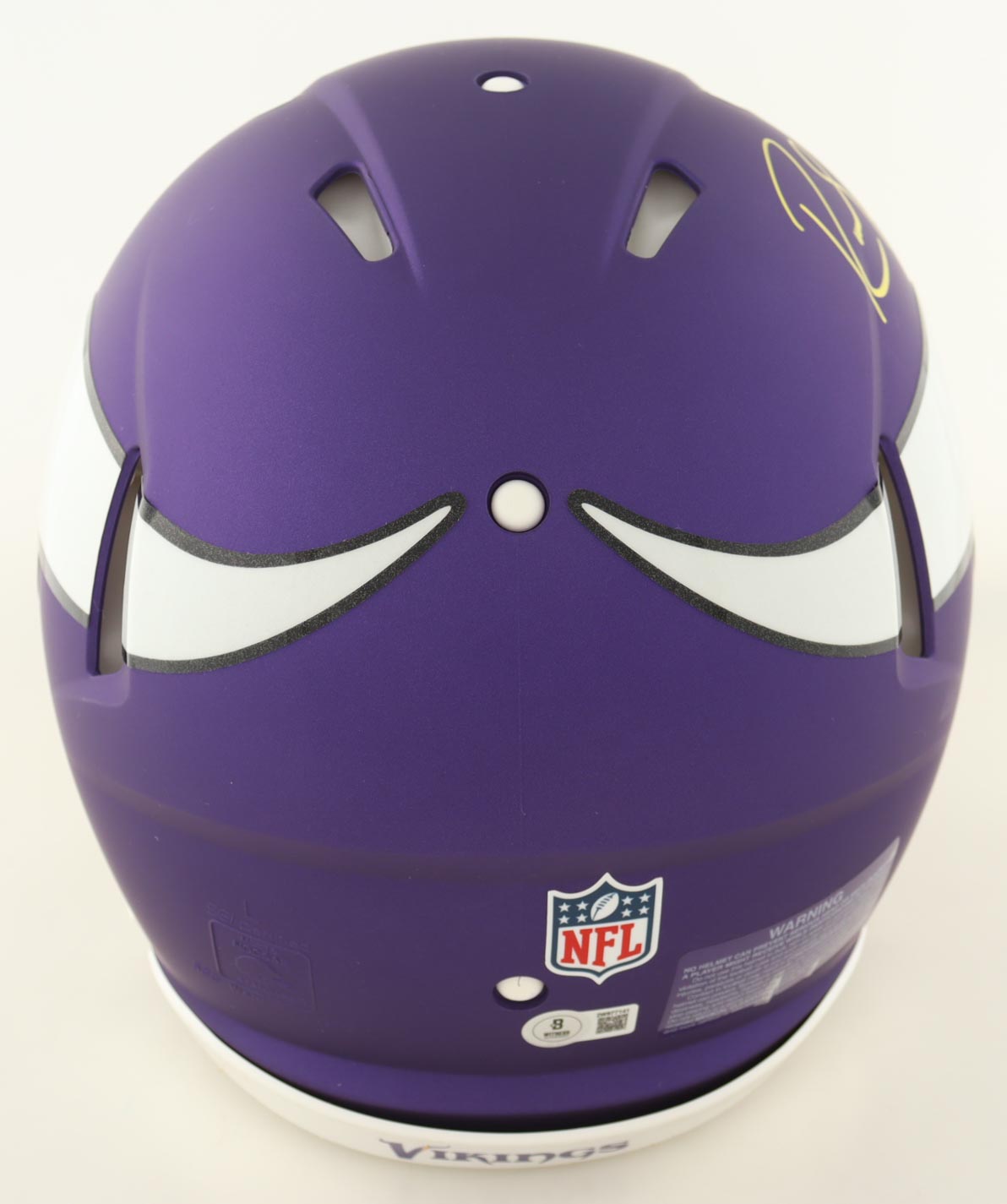 Randy Moss Signed Vikings Full-Size Authentic On-Field Speed Helmet ...