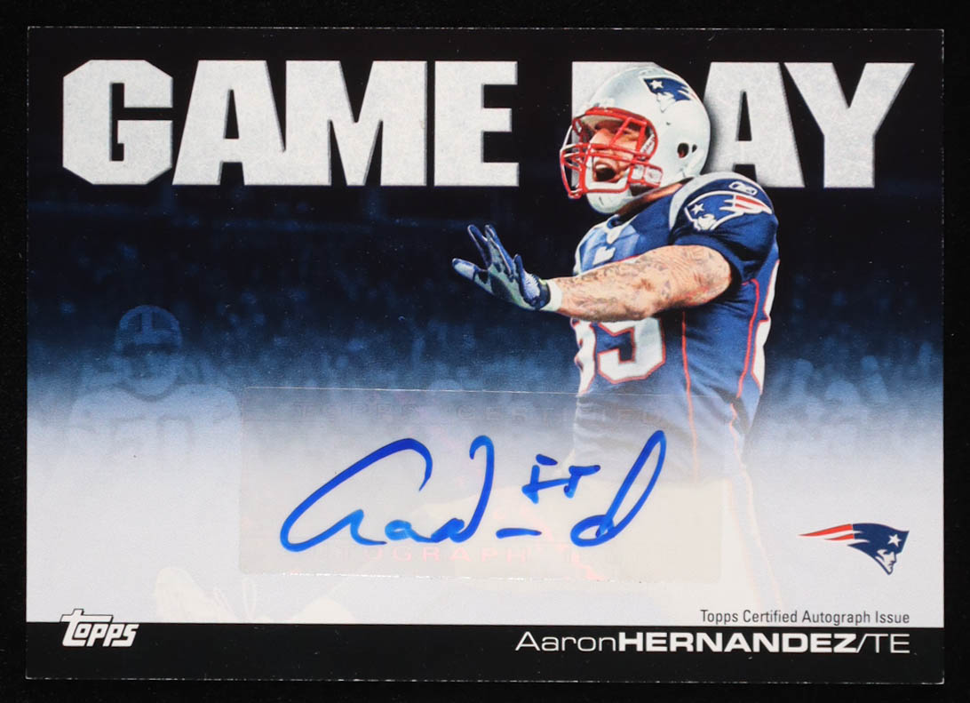 Aaron Hernandez Signed 2011 Topps Game Day Autographs #GDAAH | Pristine ...