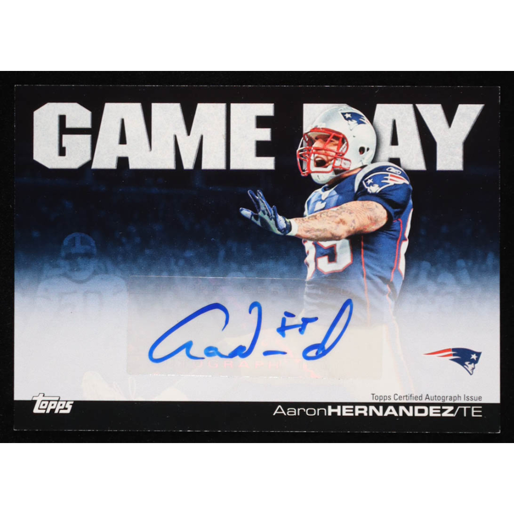 Aaron Hernandez Signed 2011 Topps Game Day Autographs #GDAAH | Pristine ...