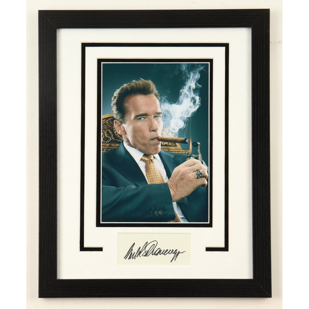 Arnold Schwarzenegger Signed Custom Framed Cut Display (ACOA ...