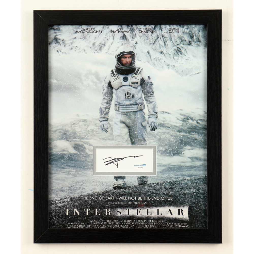 Matthew McConaughey Signed "Interstellar" Custom Framed Cut Display ...