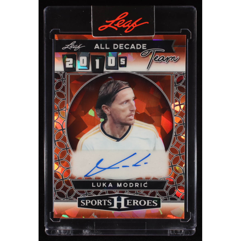 Luka Modric Signed 2025 Leaf Sports Heroes All Decade Team 2010's ...