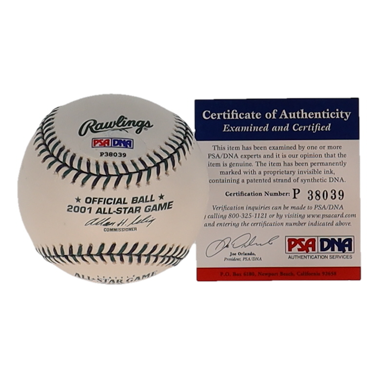 Edgar Martinez Signed 2001 All-Star Game Logo Baseball (PSA) | Pristine ...