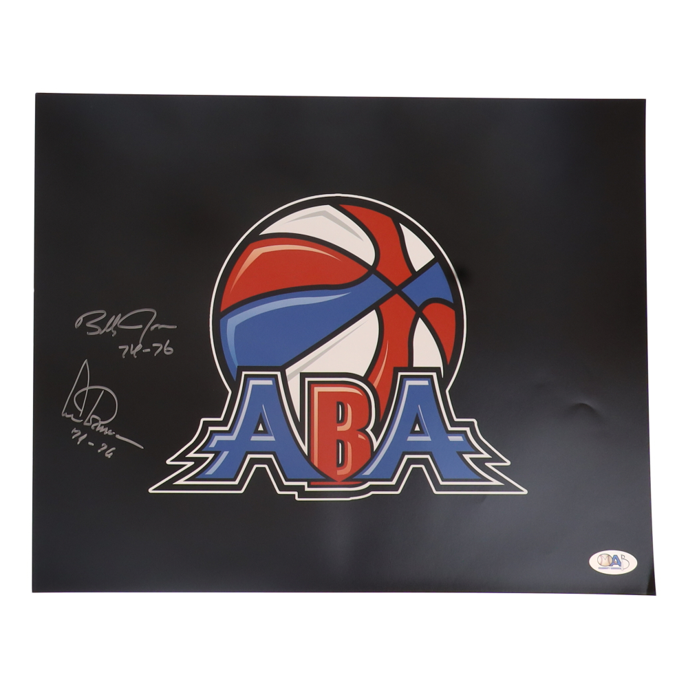 Bobby Jones & Artis Gilmore Signed ABA 16x20 Photo Inscribed "74-76 ...