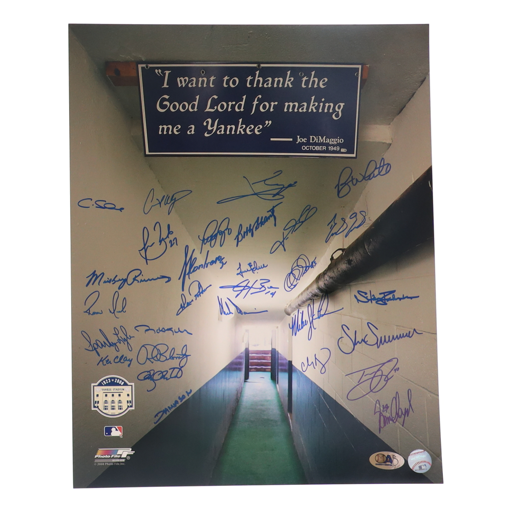 Yankees Greats 16x20 Photo Signed by (29) with Jeff Nelson, Todd Zeile ...