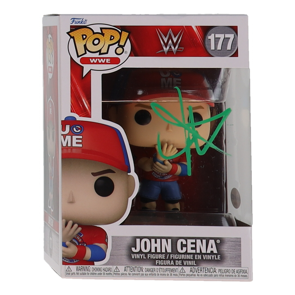John Cena Signed "WWE" #177 Funko Pop! Vinyl Figure (AutographCOA ...