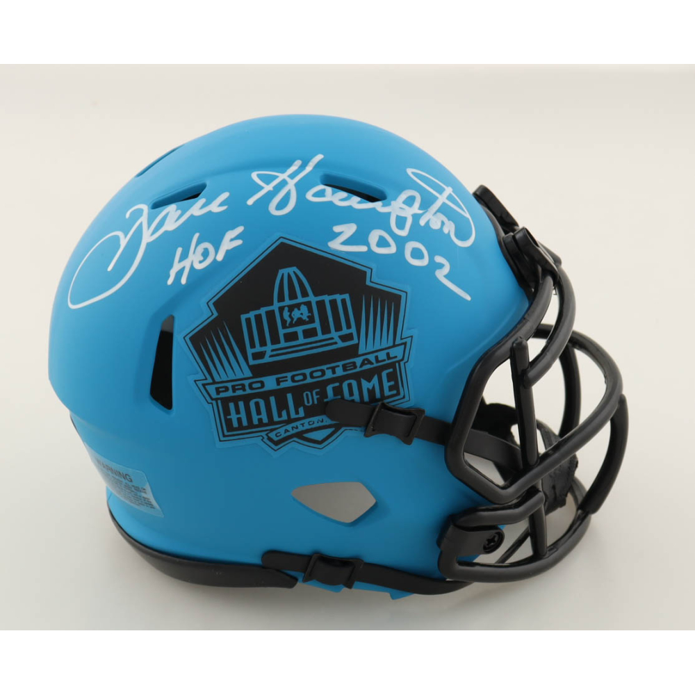 Dan Hampton Signed Hall of Fame Logo Rave Alternate Speed Mini Helmet ...