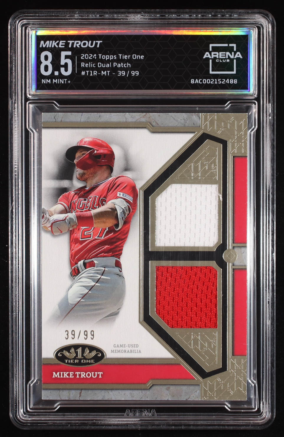 Mike Trout 2024 Topps Tier One Relics Dual Relic #T1RMT #39/99 (Arena ...