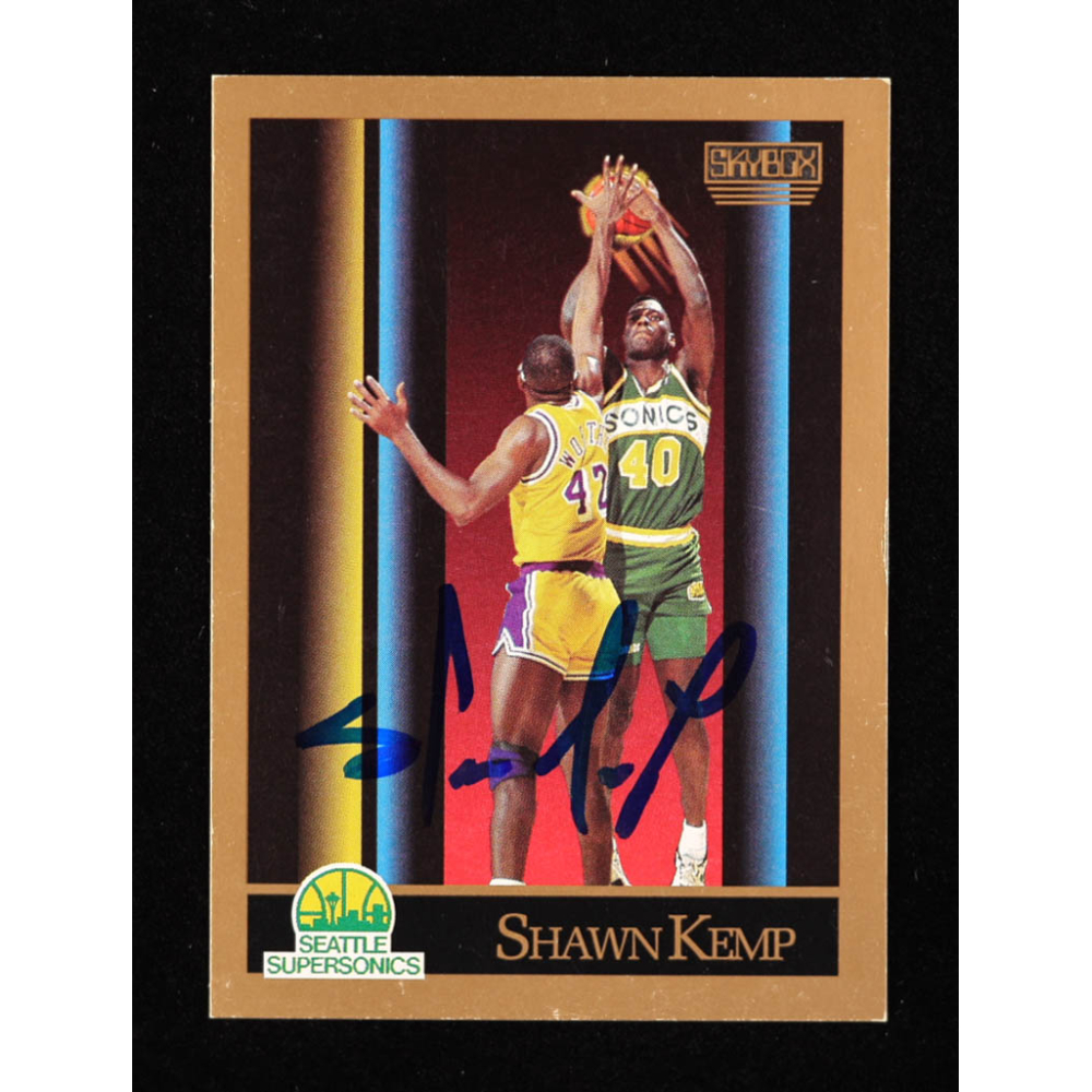 Shawn Kemp Signed 1990-91 SkyBox #268 RC (Beckett) | Pristine Auction