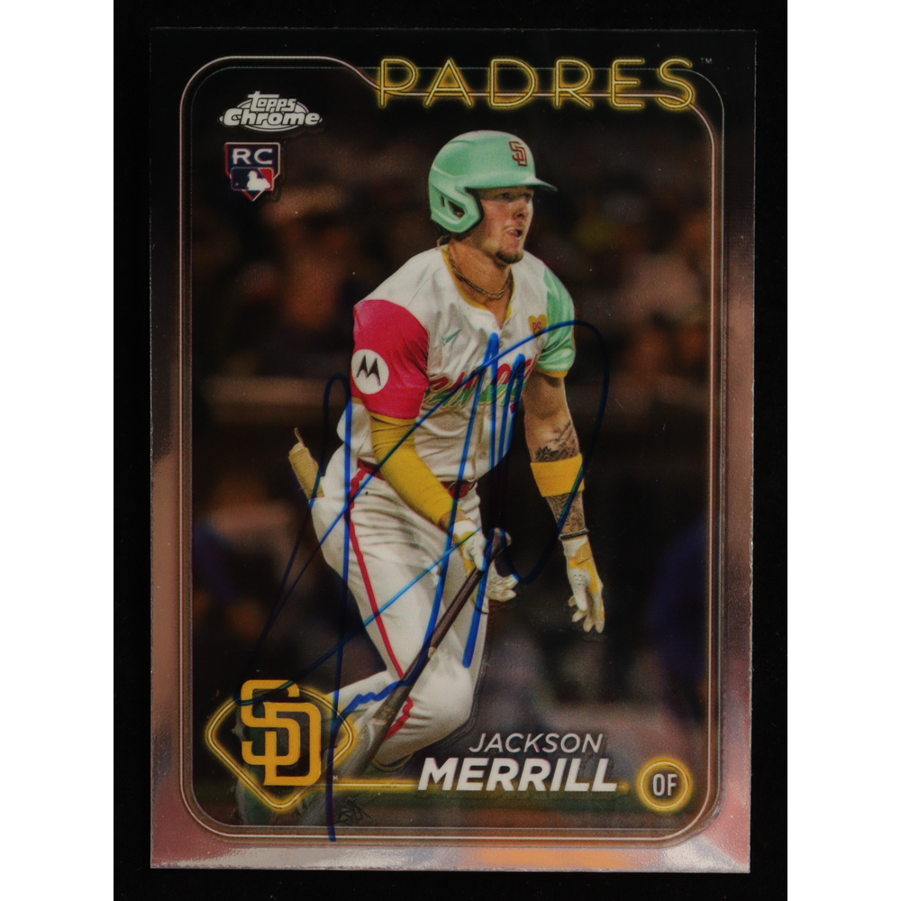 Jackson Merrill Signed 2024 Topps Chrome Update #USC153 (JSA ...