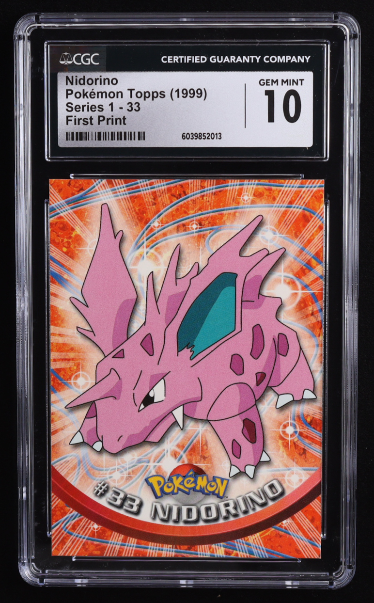 Nidorino 1999 Topps Pokemon TV Animation Series 1 #33 (CGC 10) | Pristine Auction