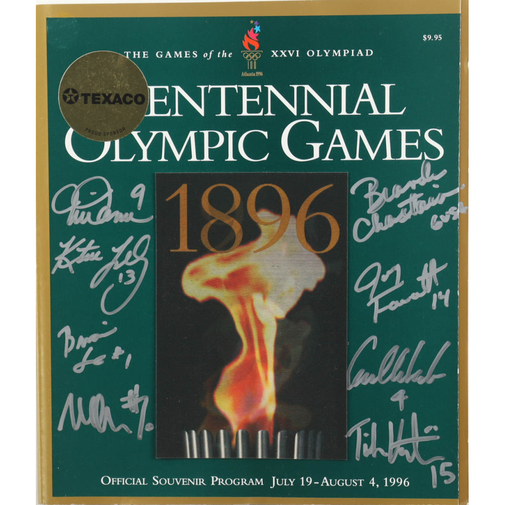 1996 Centennial Atlanta Olympic Games Official Souvenir Program Signed By (8) With Mia Hamm ...