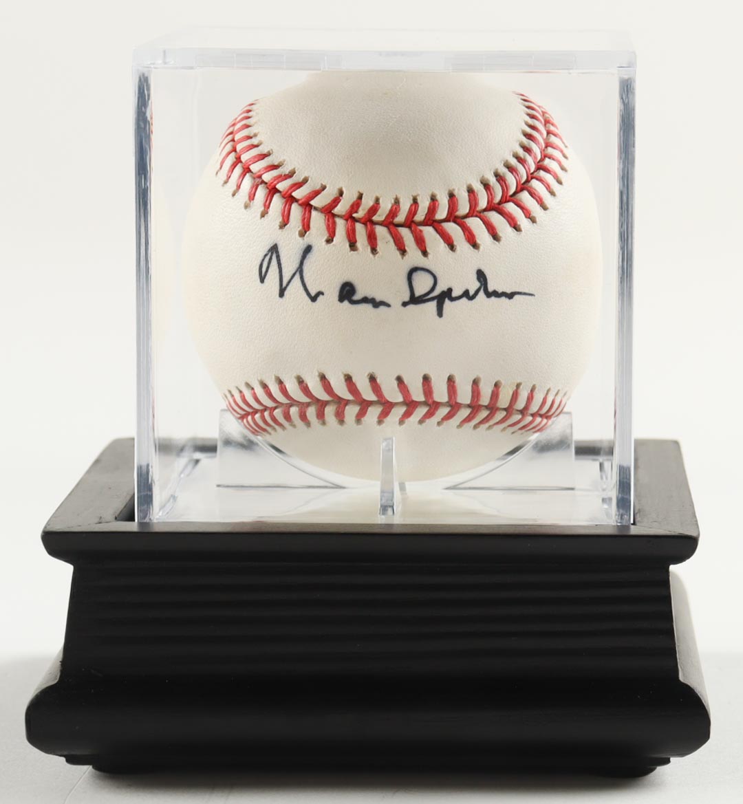 Warren Spahn Signed ONL Baseball with Display Case (PSA) | Pristine Auction